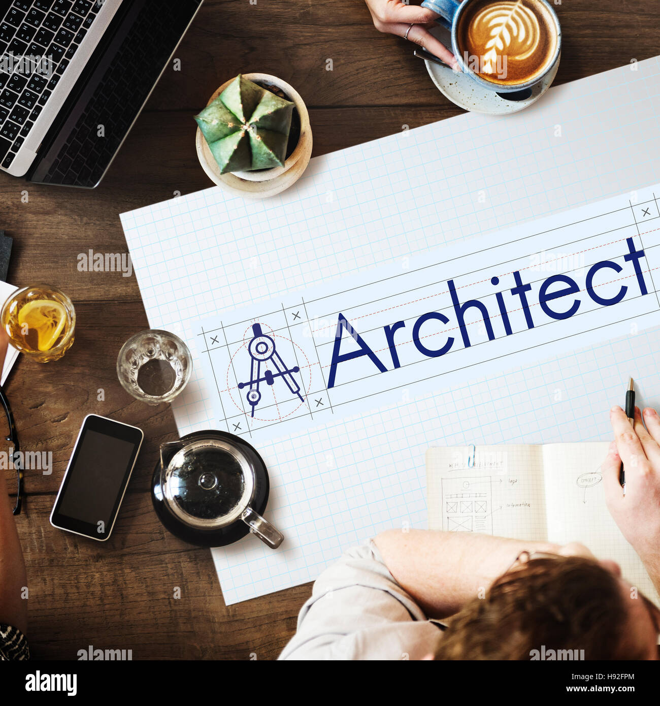 Architect Architecture Compass Construction Concept Stock Photo - Alamy