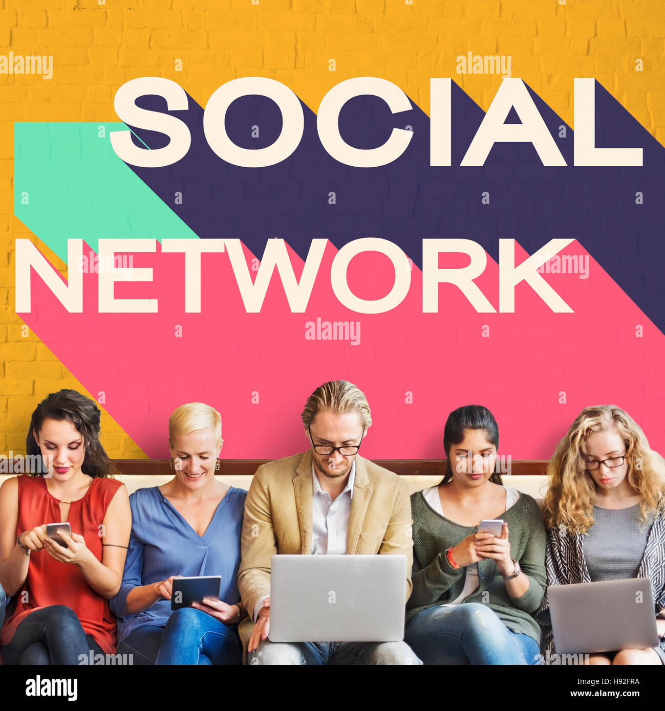 Social Media Network Community Connection Chat Concept Stock Photo - Alamy