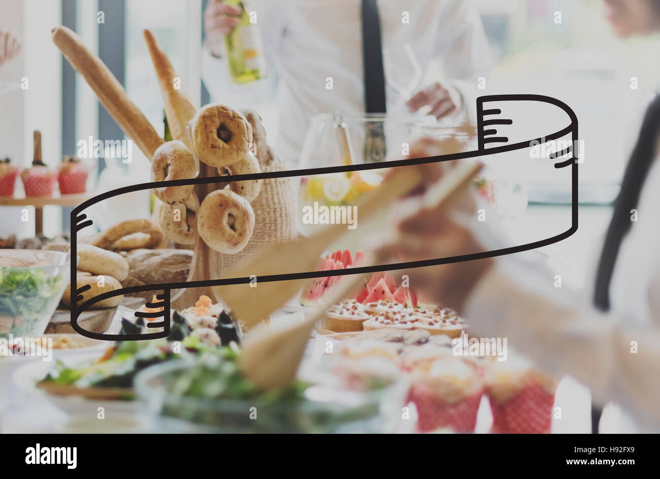 Teamwork Hanging out Party Restaurant Concept Stock Photo - Alamy