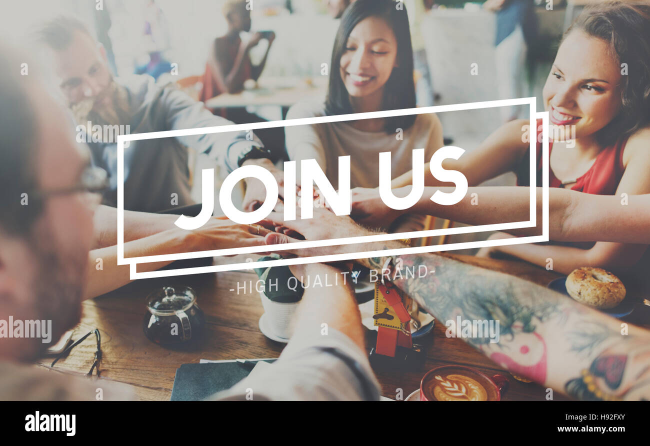 Join Us Joining Membership Participate Concept Stock Photo - Alamy
