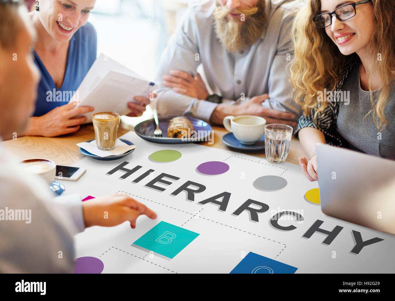 Hierarchy Leader Team Diagram Concept Stock Photo - Alamy