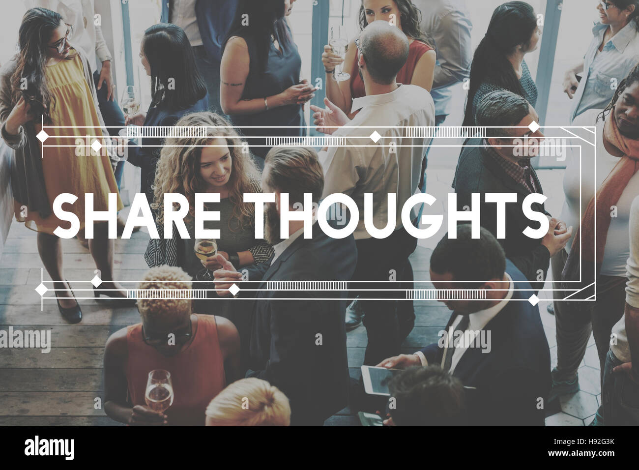 Share Thoughts Aspiration Motivation Concept Stock Photo - Alamy