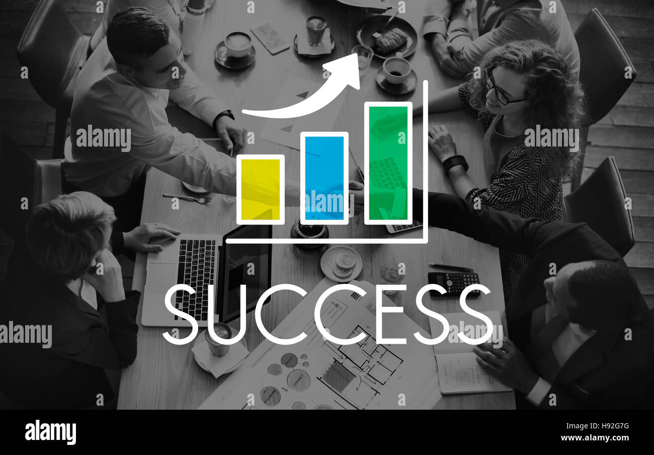 Success Increasing Bar Chart Concept Stock Photo - Alamy
