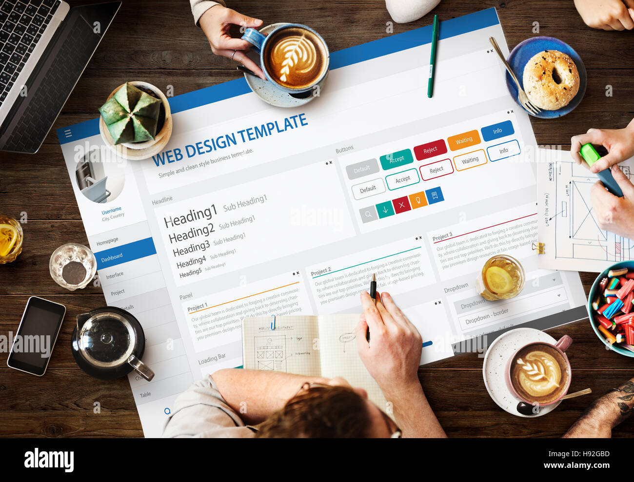 Creative Sample Website Design Template Concept Stock Photo - Alamy