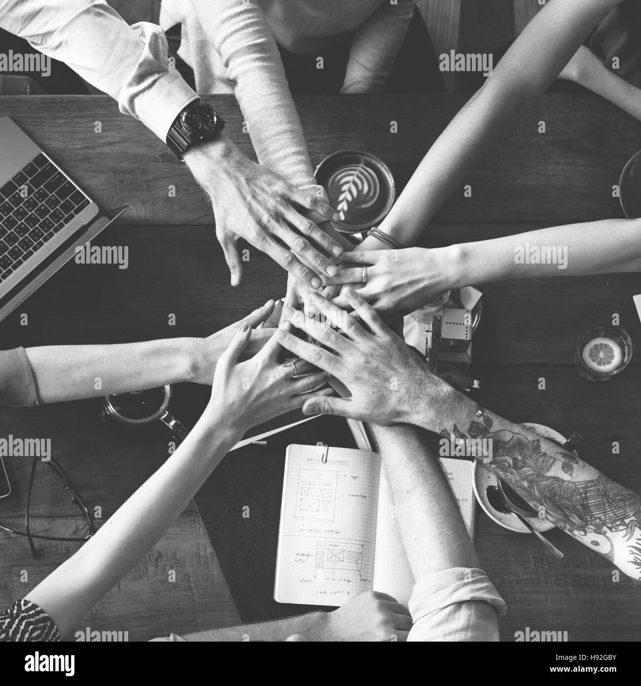 Team Unity Friends Meeting Partnership Concept Stock Photo - Alamy