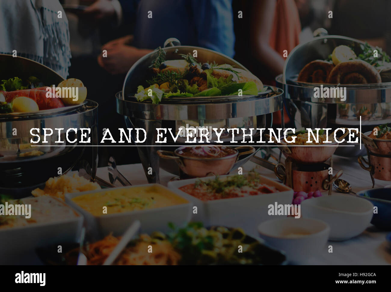 Spice and Everything Nice Food Buffet Party Gourmet Concept Stock Photo ...