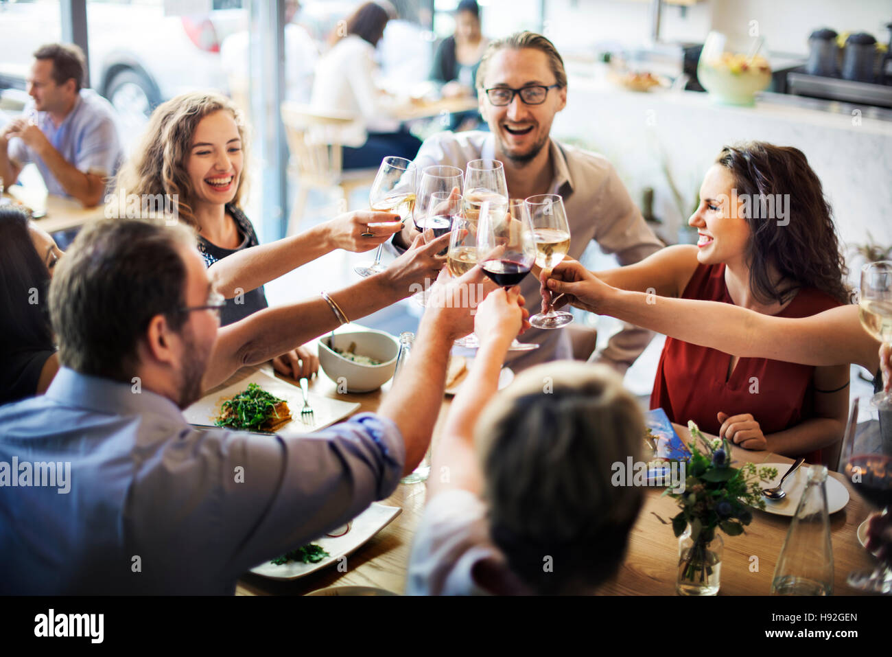 Meal Food Party Celebrate Cafe Restaurant Event Concept Stock Photo - Alamy