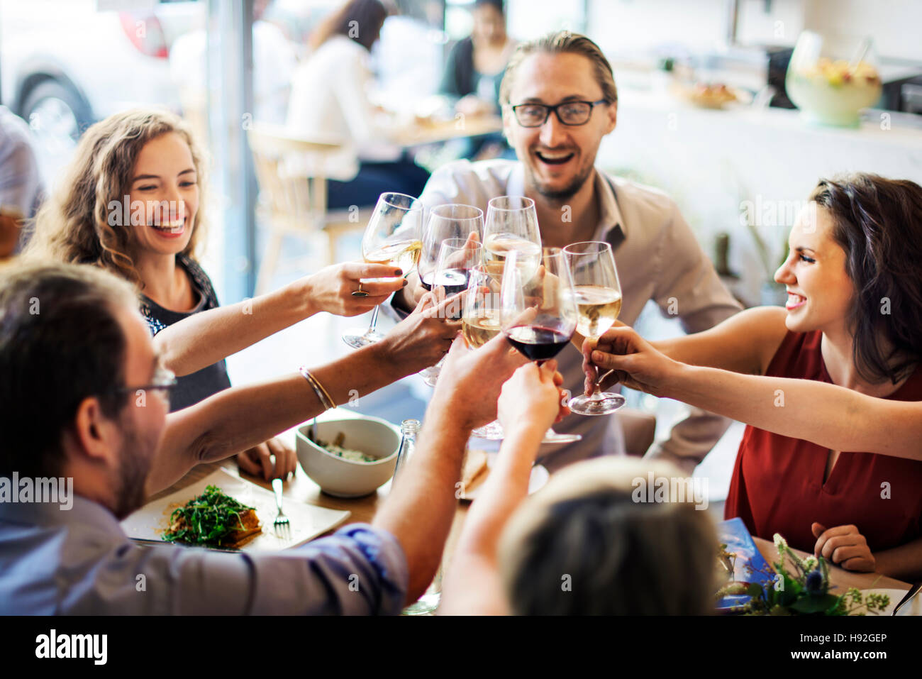 Meal Food Party Celebrate Cafe Restaurant Event Concept Stock Photo - Alamy