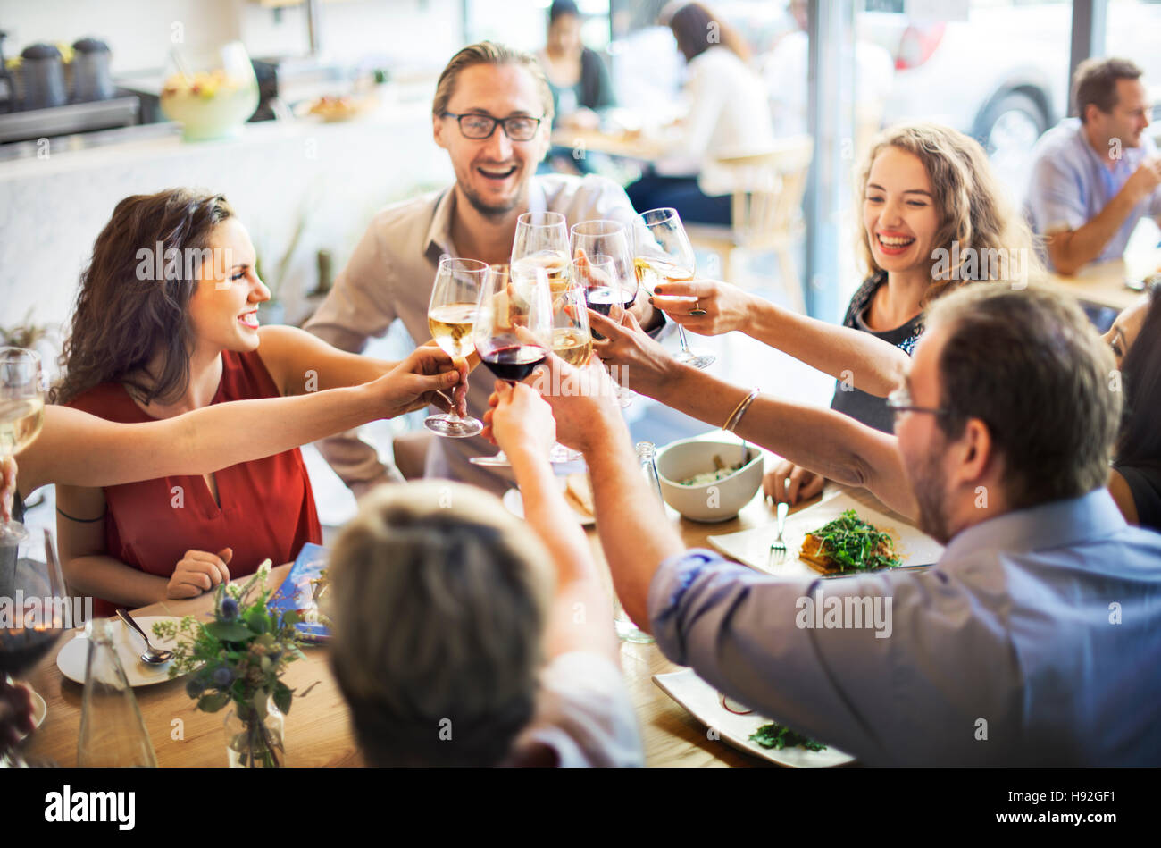 Meal Food Party Celebrate Cafe Restaurant Event Concept Stock Photo - Alamy