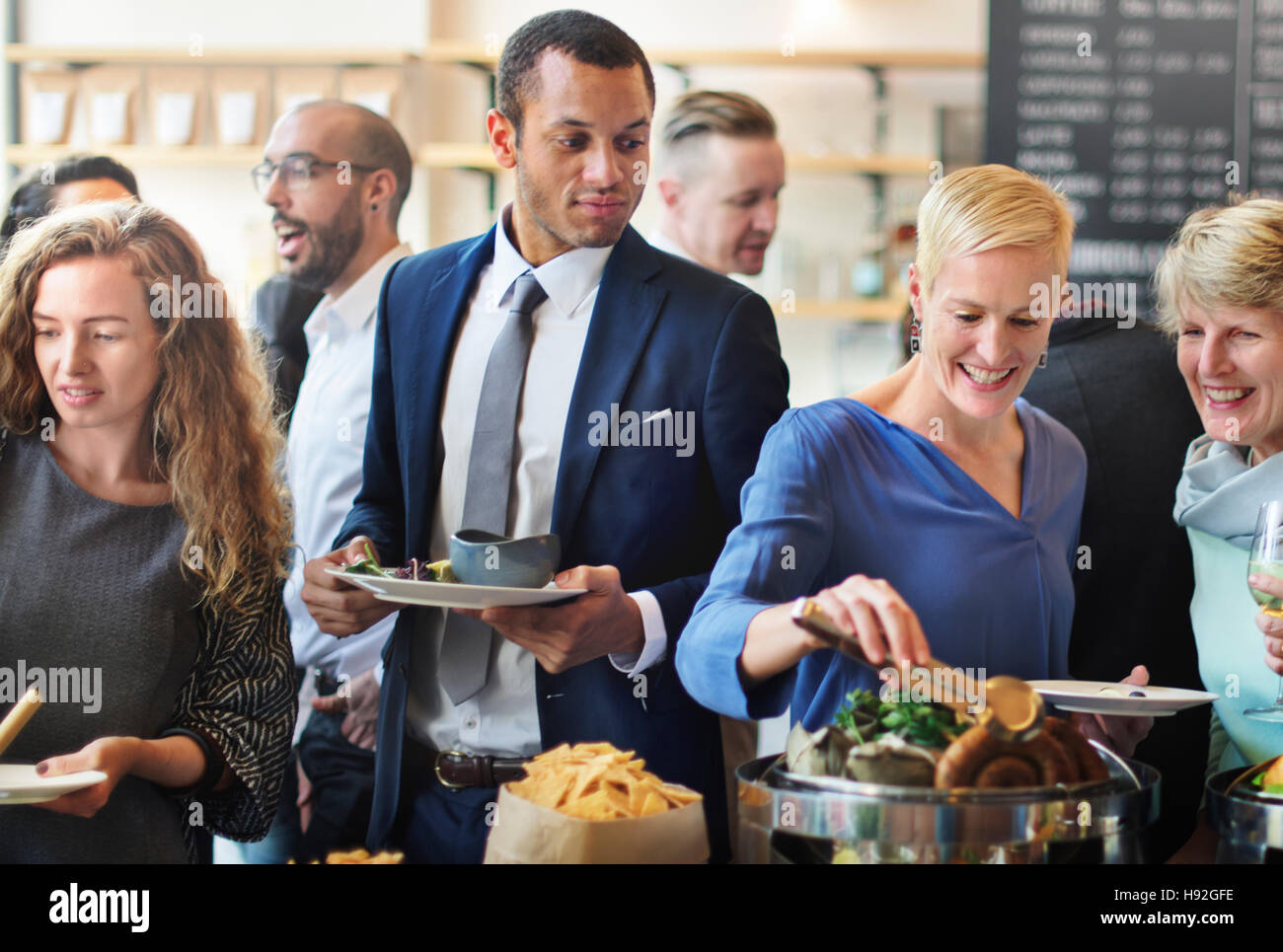 Party Restaurant Eating Launch Brunch Time Concept Stock Photo - Alamy