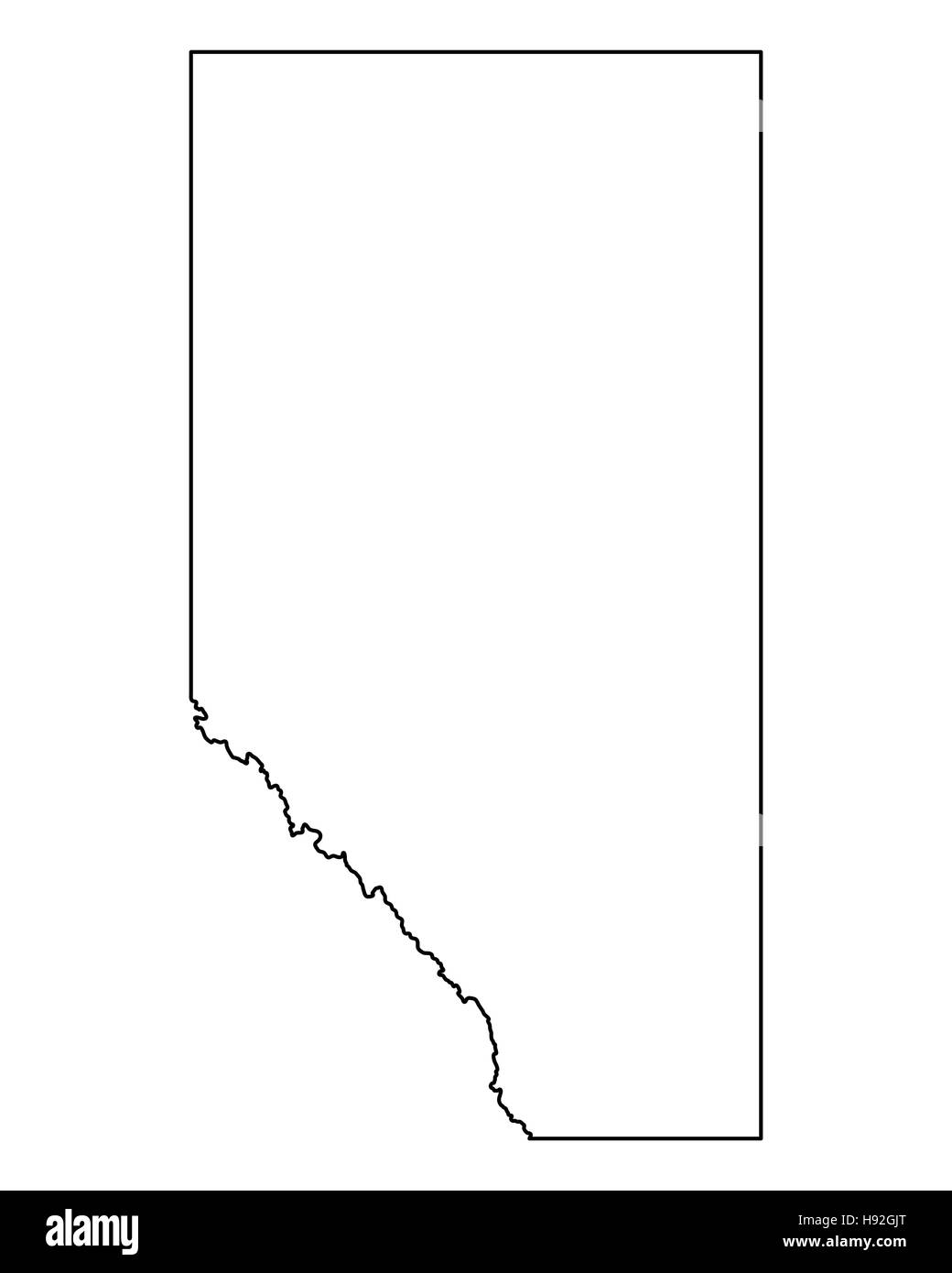 Map of Alberta Stock Photo - Alamy
