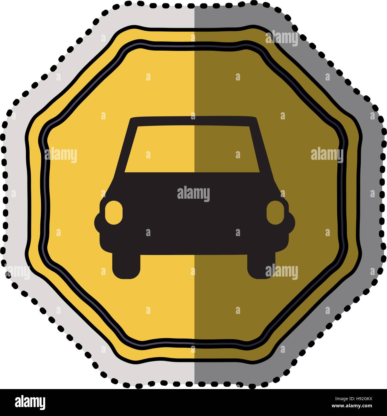 yellow road sign icon. Street information warning and guide theme ...