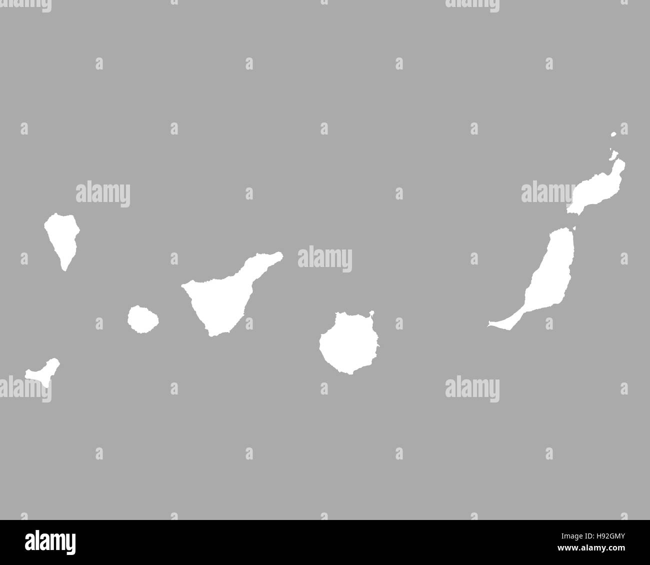 Map of Canary Islands Stock Photo - Alamy