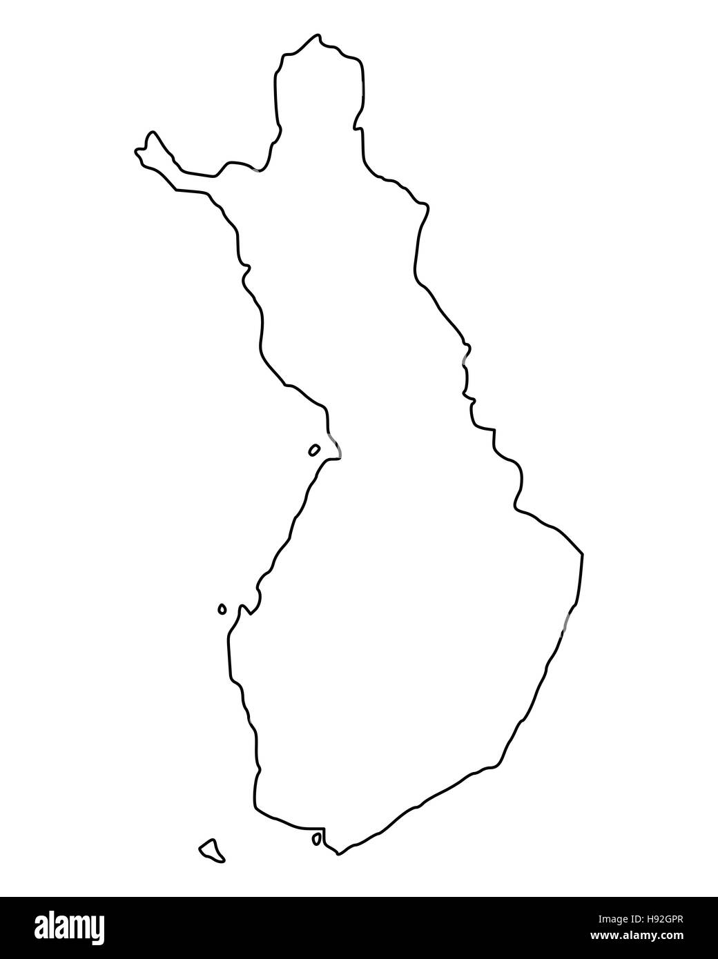 Map of Finland Stock Photo - Alamy
