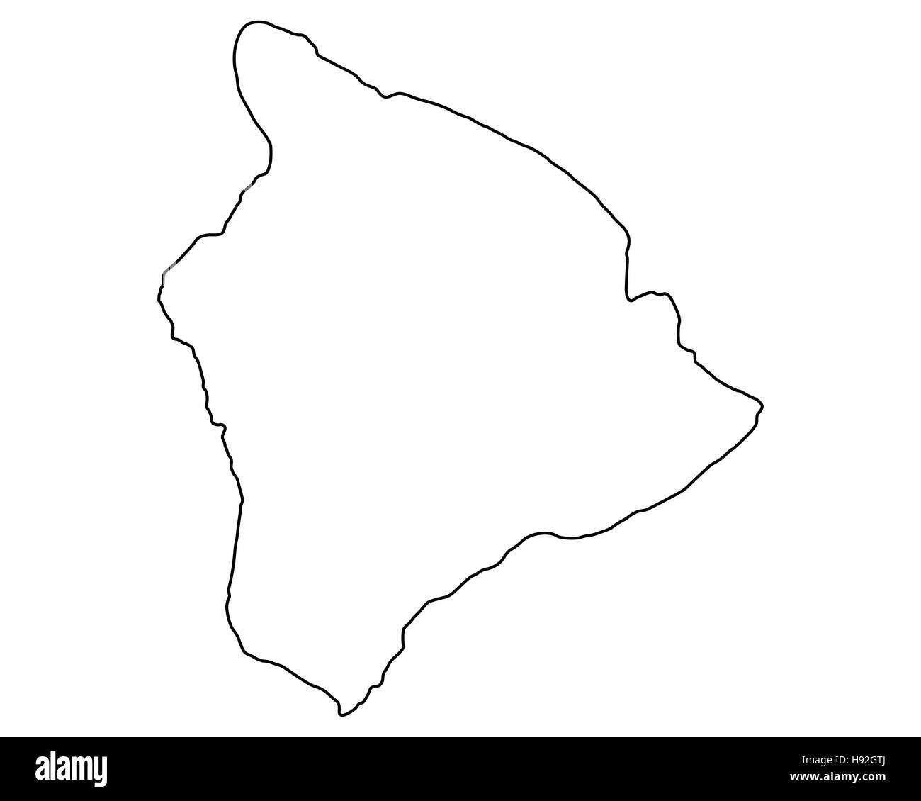 Map of Hawaii Stock Photo - Alamy