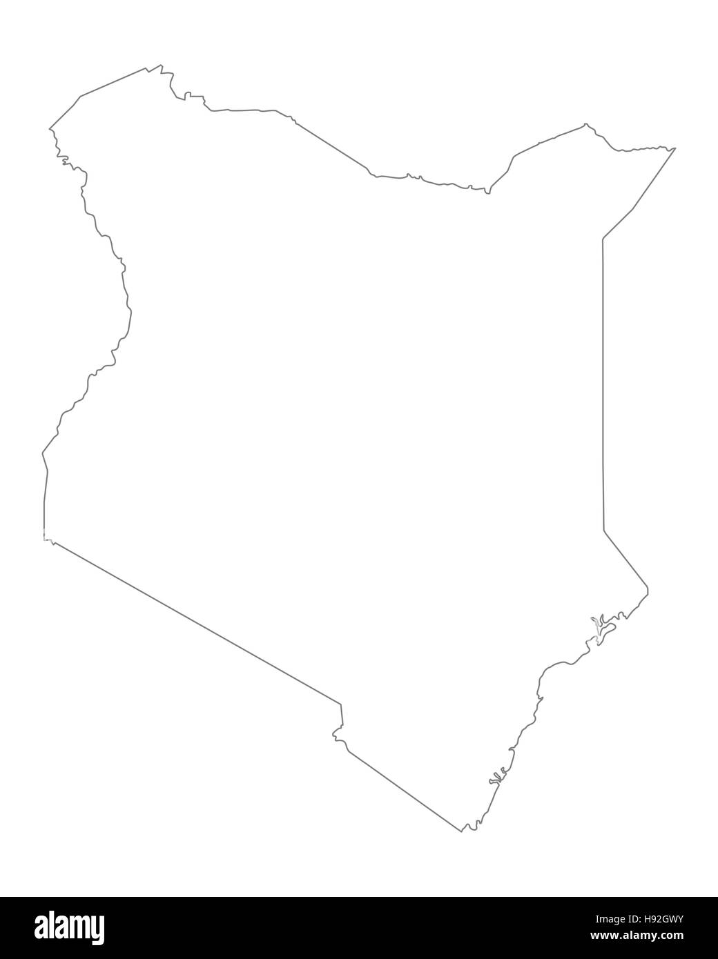 Map of Kenya Stock Photo - Alamy