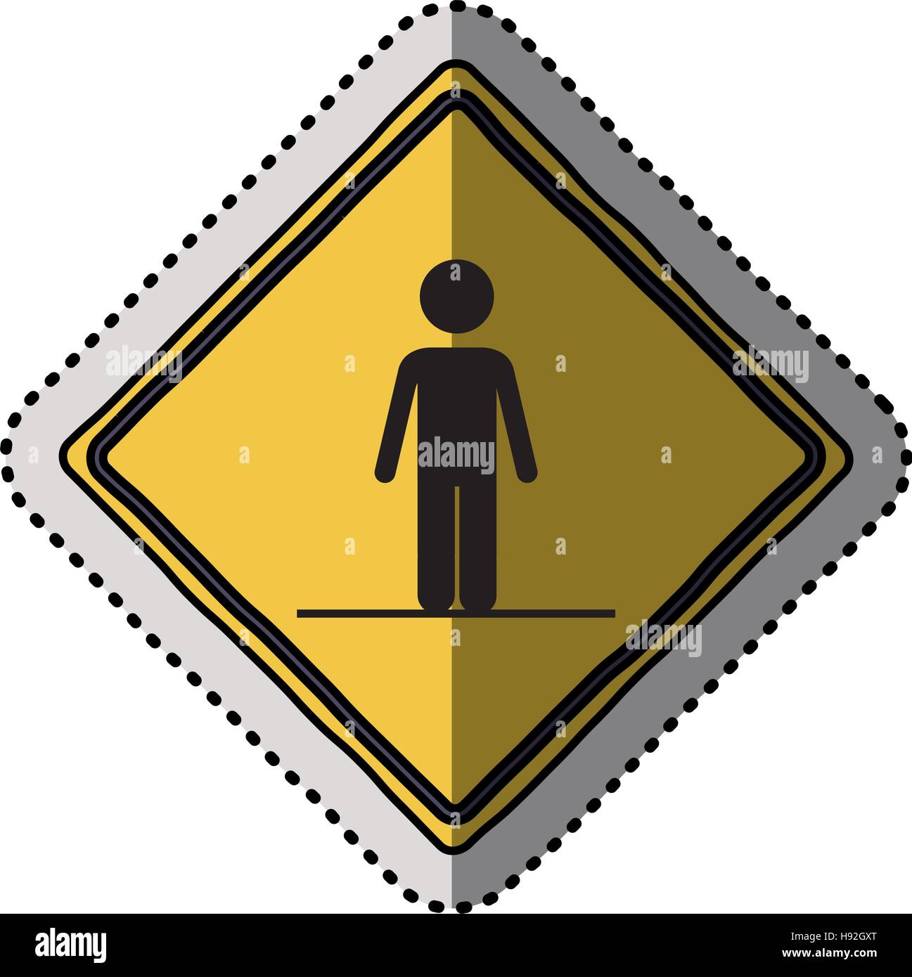 yellow road sign icon. Street information warning and guide theme ...