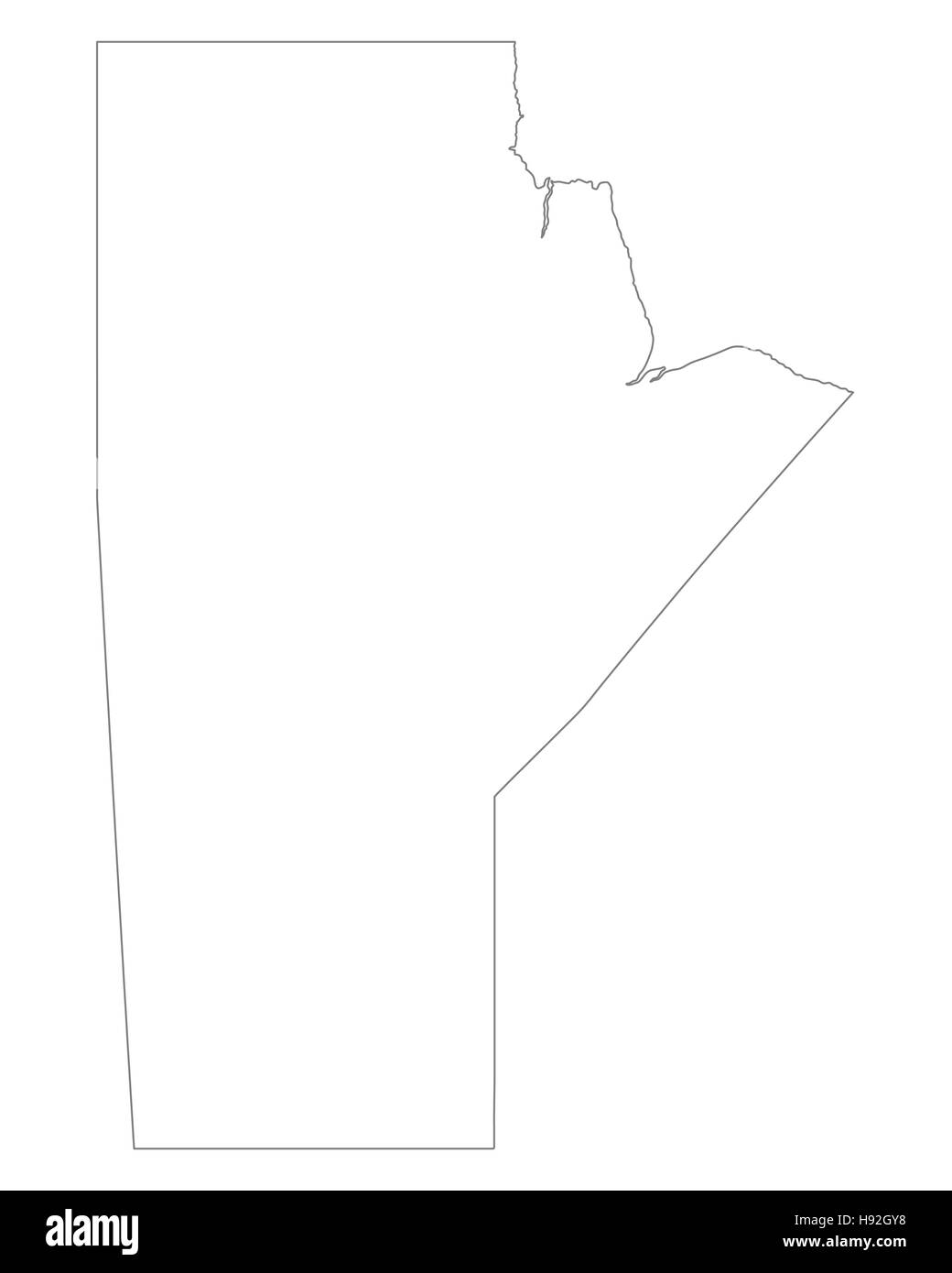 Map of Manitoba Stock Photo - Alamy