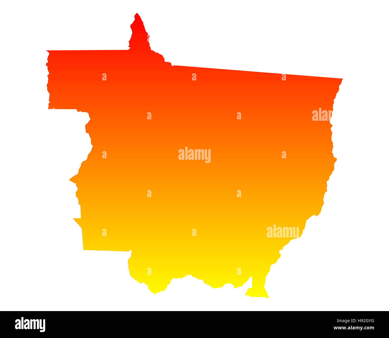 Map of Mato Grosso Stock Photo - Alamy