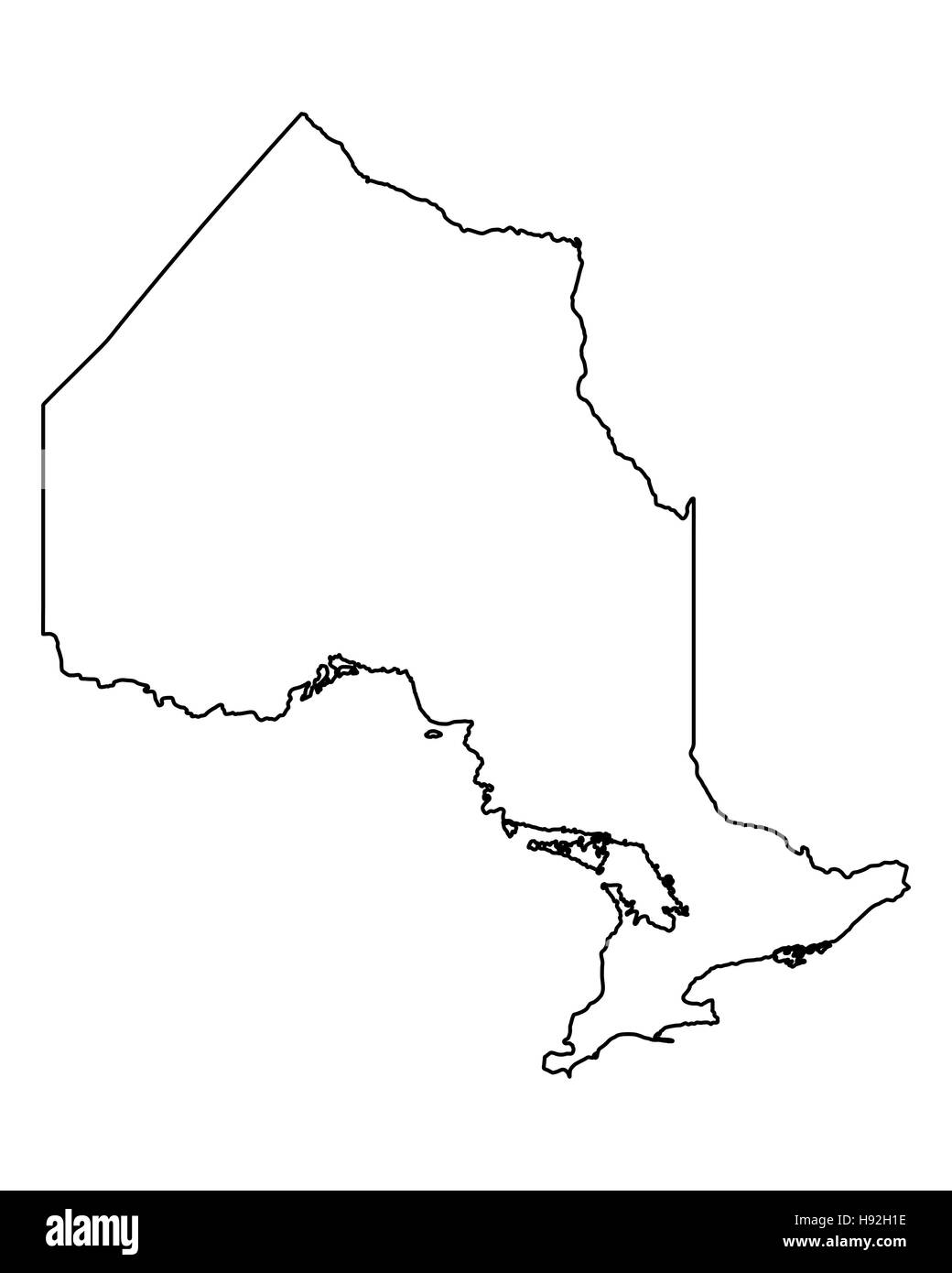 Map of Ontario Stock Photo - Alamy