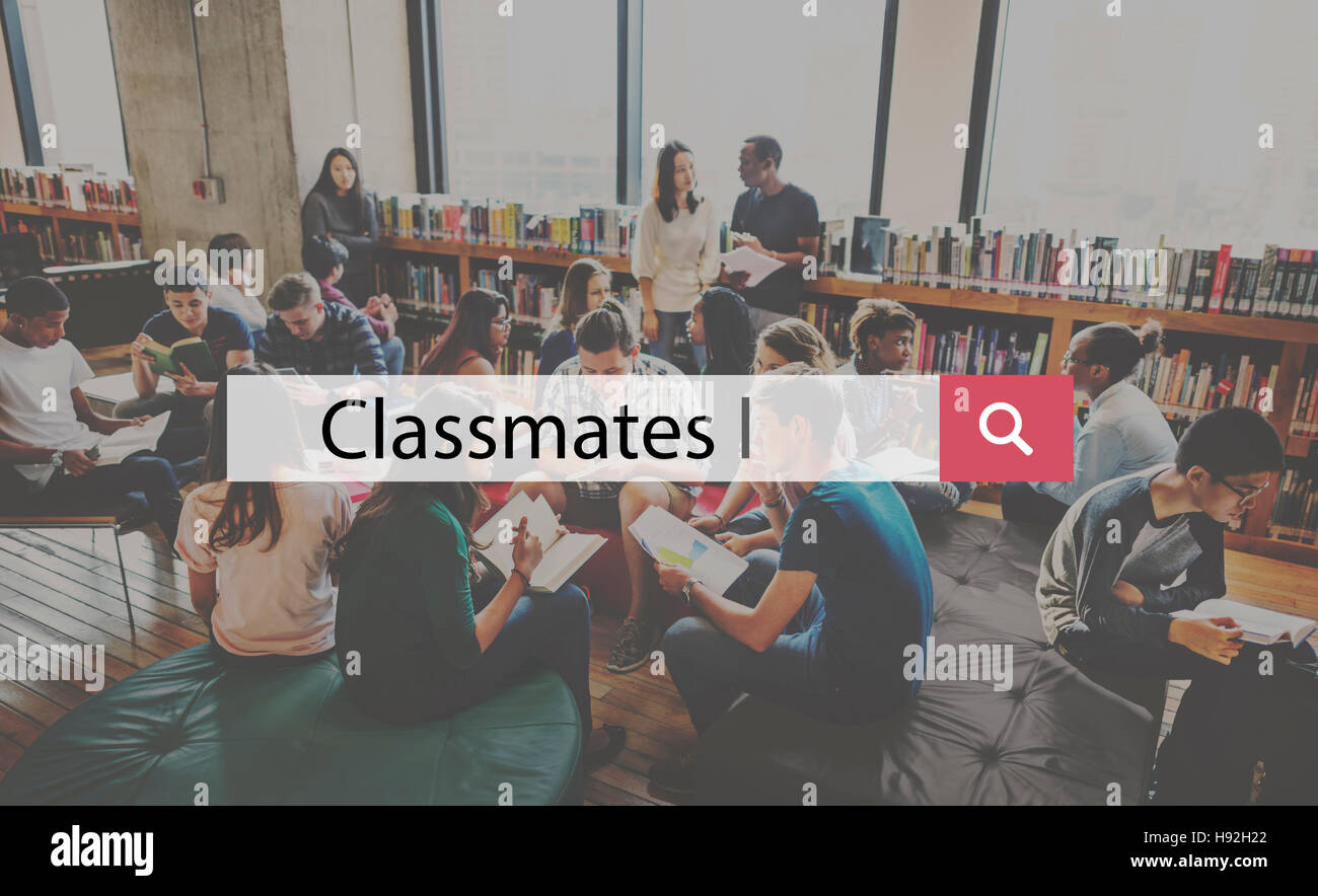 Classmates Class Classroom School College Concept Stock Photo - Alamy