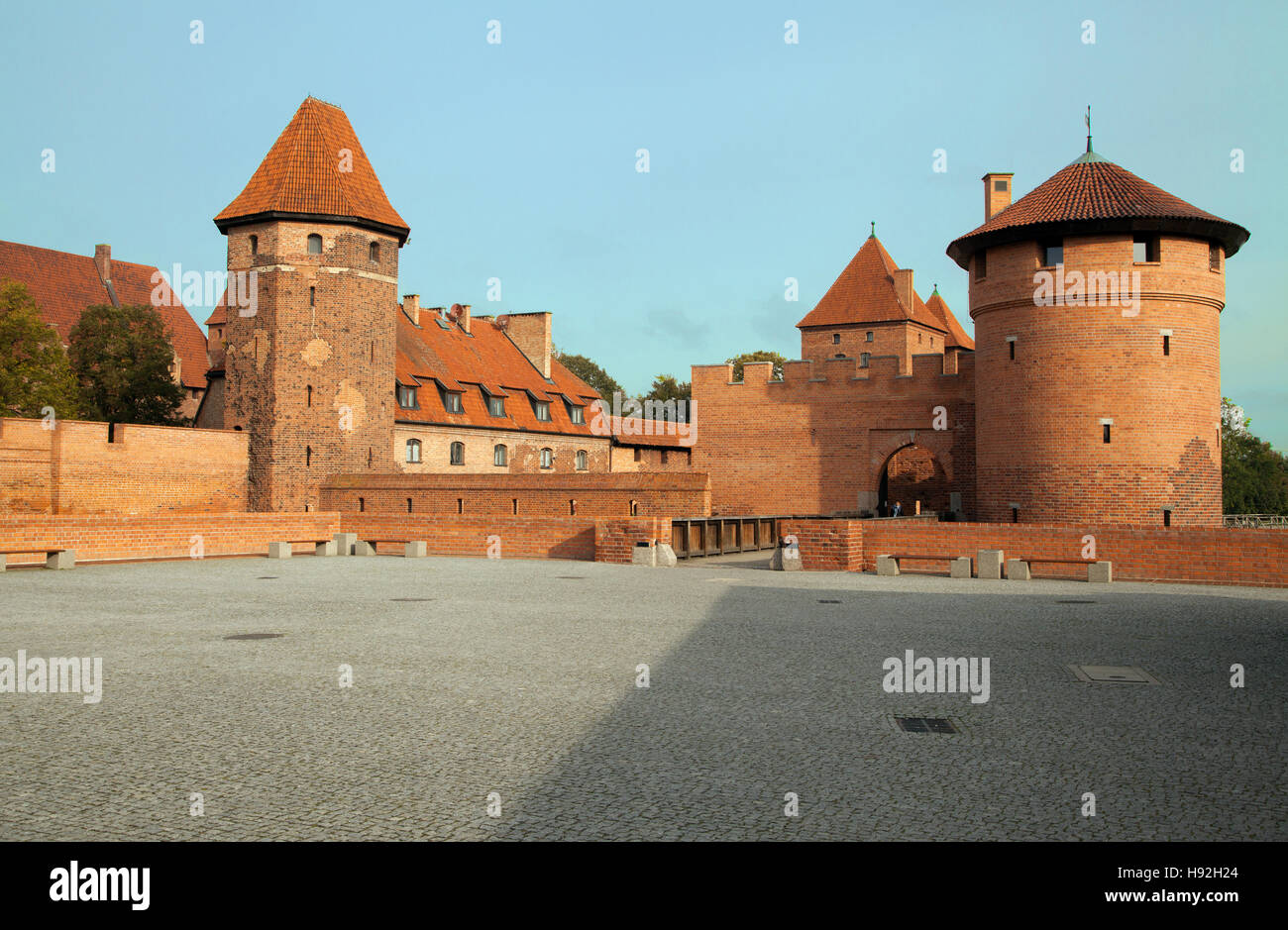 The medieval castle at Malbork northern Poland standing on the river ...