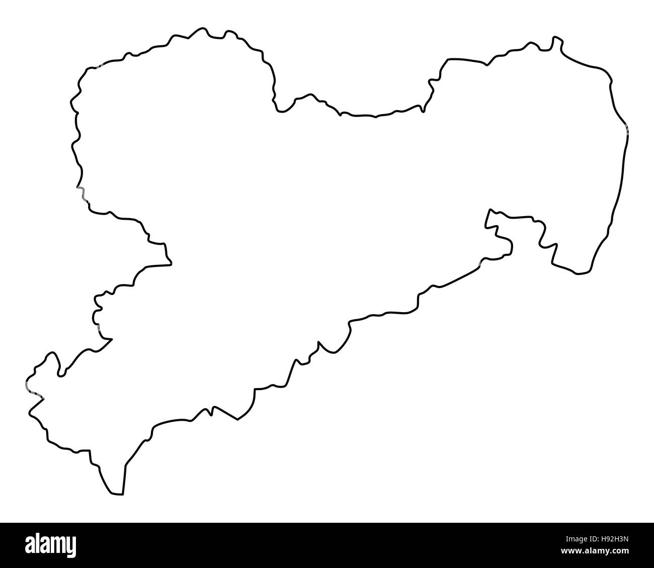 Map of Saxony Stock Photo - Alamy