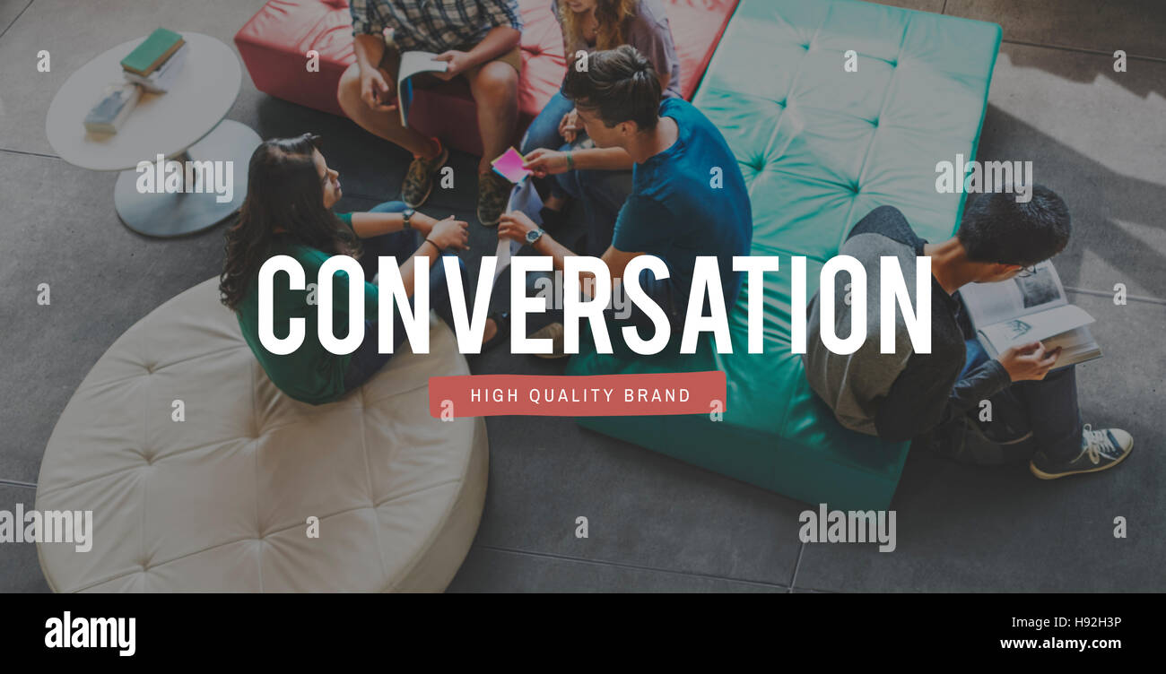 Communicate Conversation Connection Socialize People Concept Stock ...