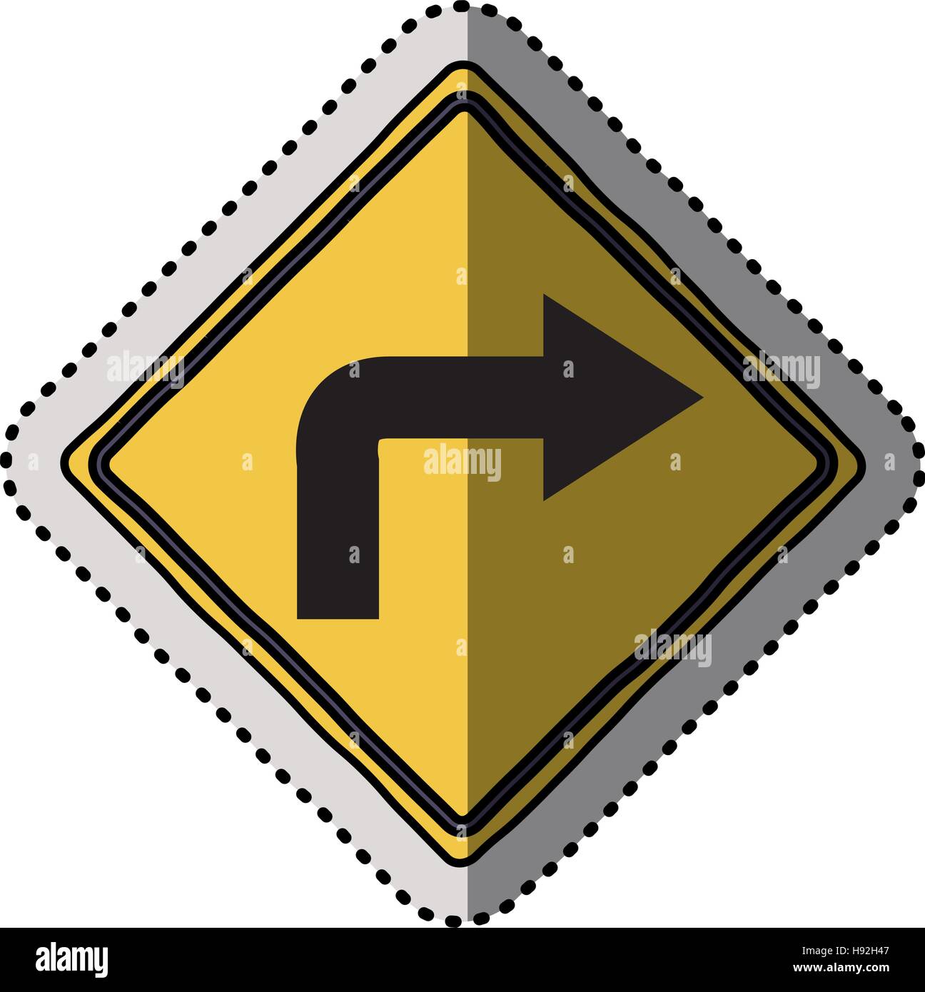 yellow road sign icon. Street information warning and guide theme ...