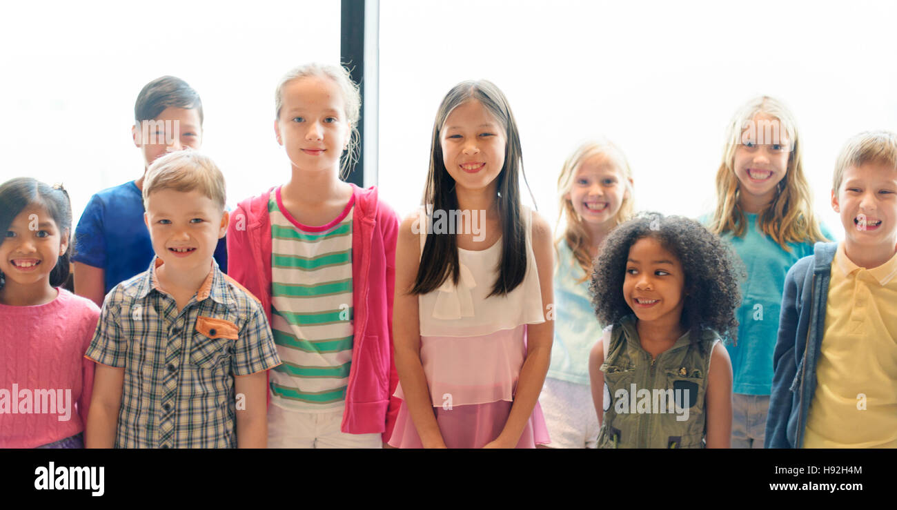 Child Companionship Diversity Ethnicity Unity Concept Stock Photo - Alamy