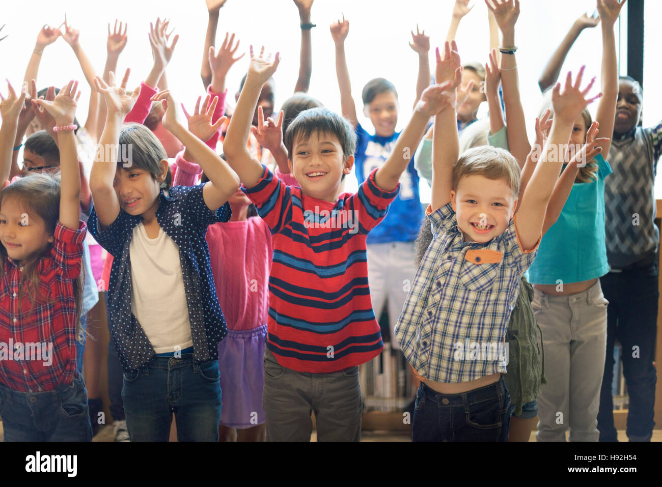 Students Children Cheerful Happiness Concept Stock Photo - Alamy