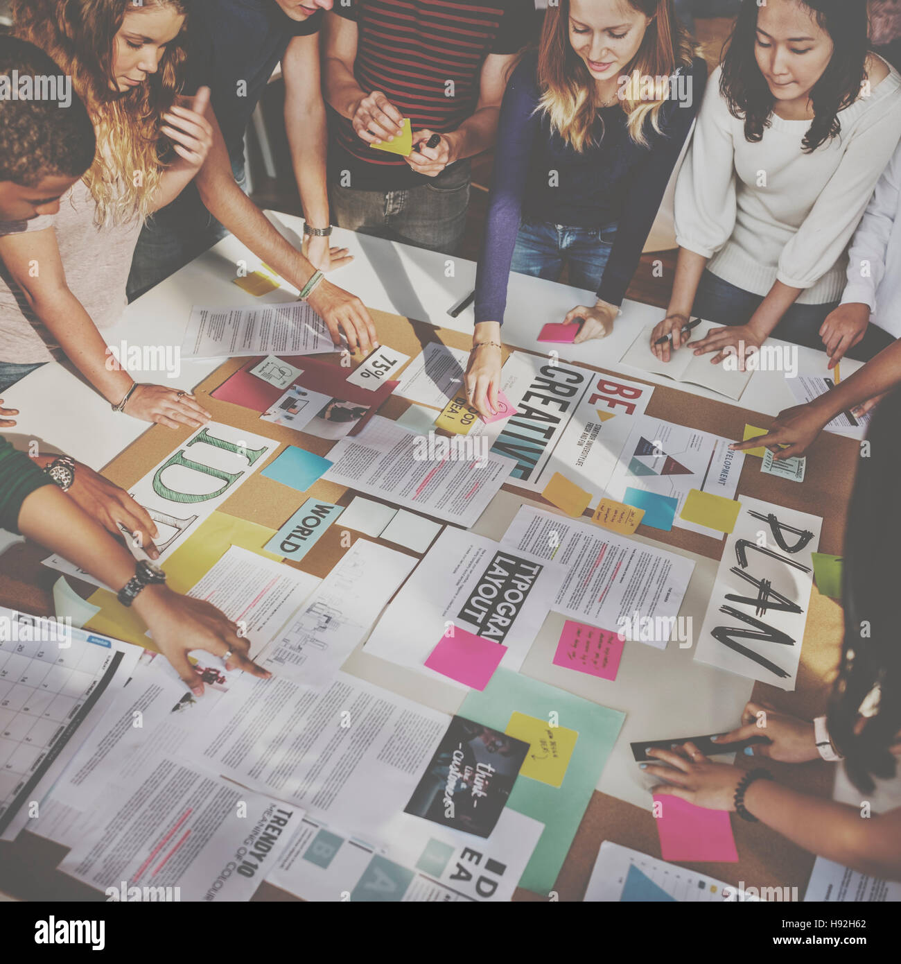 Plan Creative Class Library Student Teacher Ideas Concept Stock Photo ...