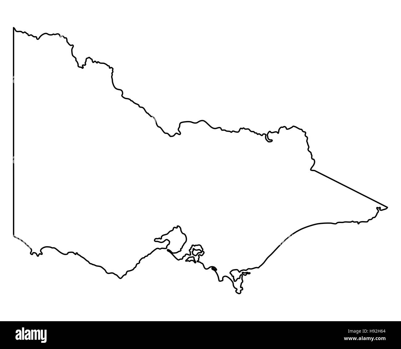 Map of Victoria Stock Photo - Alamy