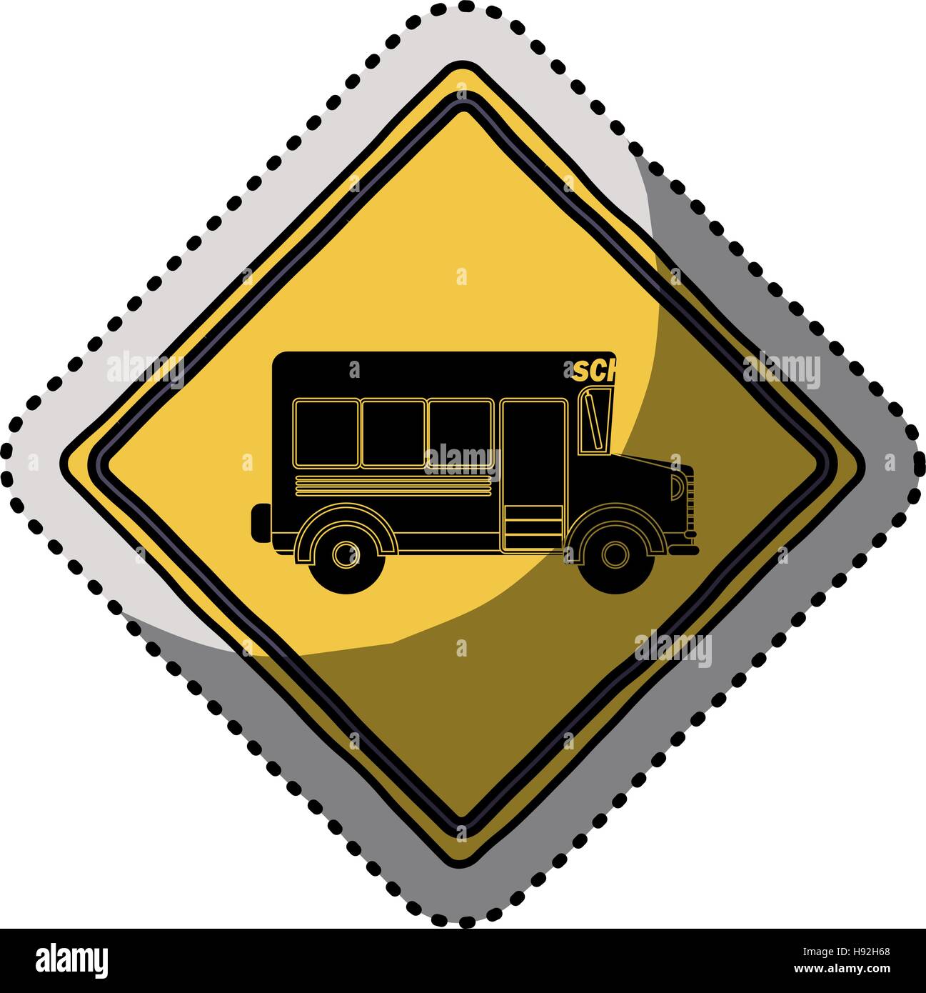 yellow road sign icon. Street information warning and guide theme ...