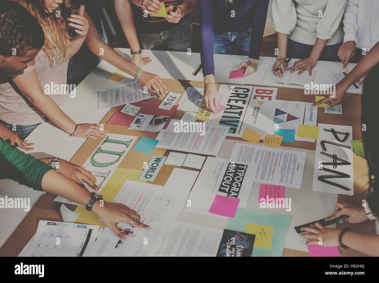 Plan Creative Class Library Student Teacher Ideas Concept Stock Photo ...