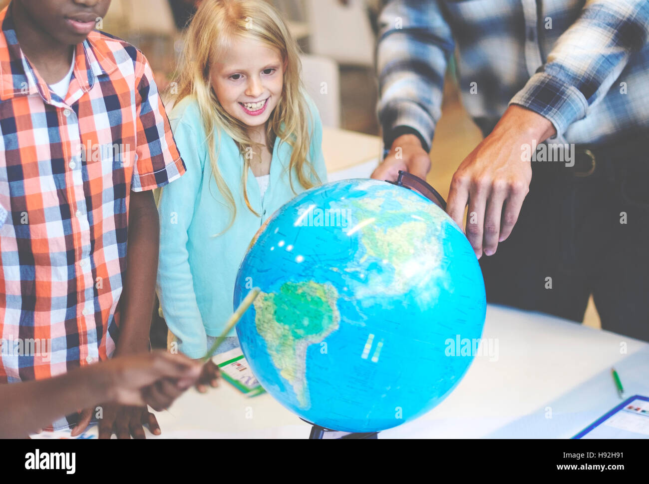 Students Geography Learning Classroom Concept Stock Photo - Alamy