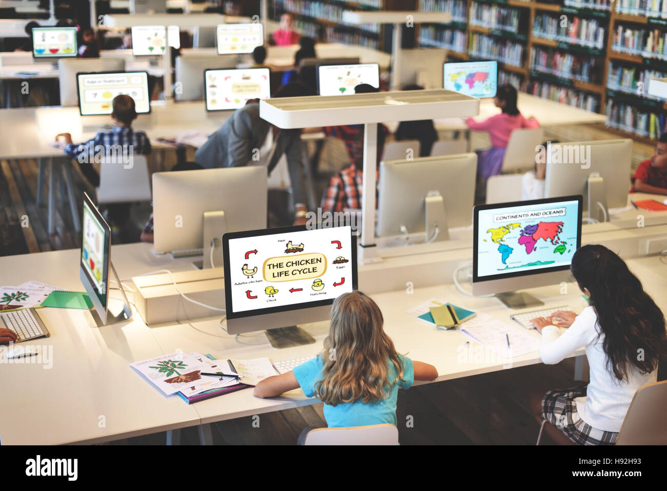 Study Studying Learn Learning Classroom Internet Concept Stock Photo ...