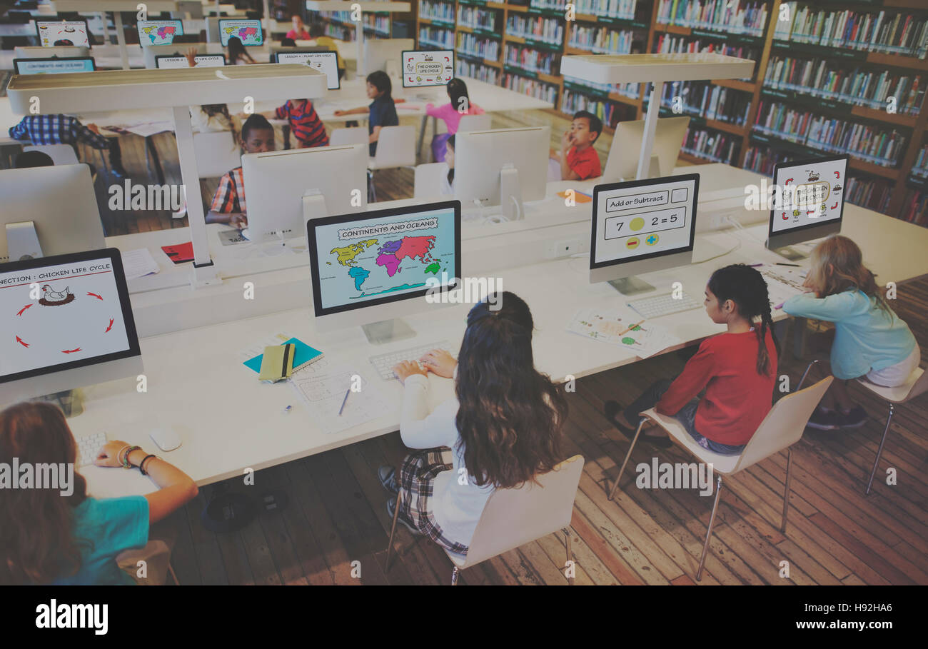 Study Studying Learn Learning Classroom Internet Concept Stock Photo ...