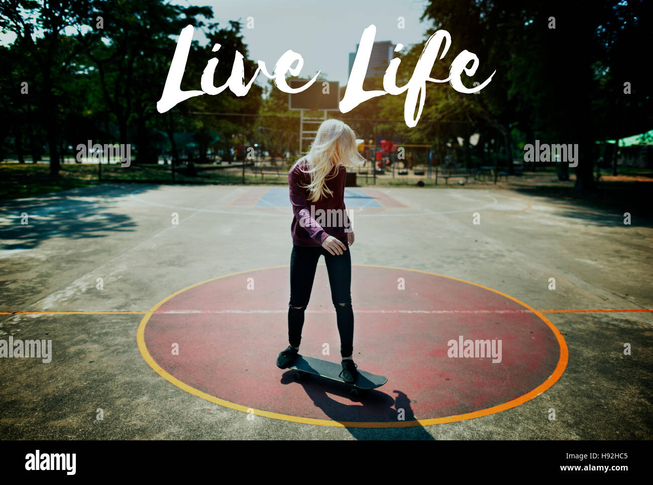 Skateboard Lifestyle Recreation Extreme Sport Concept Stock Photo - Alamy