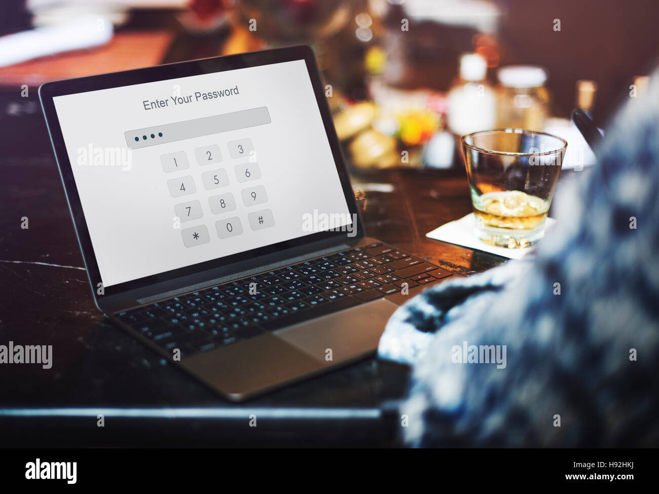 Technology Enter Password Security Graphic Concept Stock Photo - Alamy