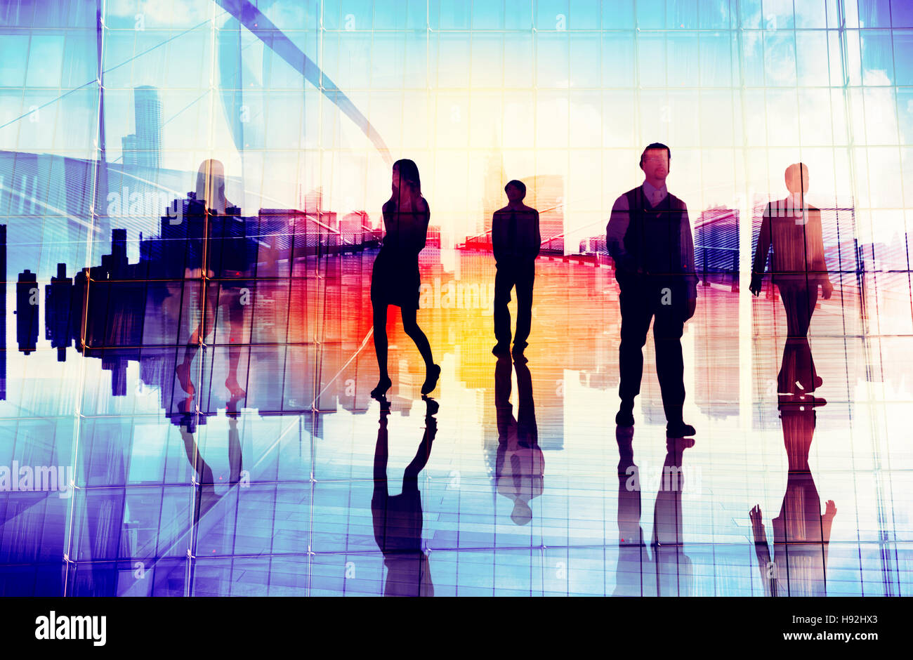 Business People Urban Scene Organization Team Concept Stock Photo - Alamy