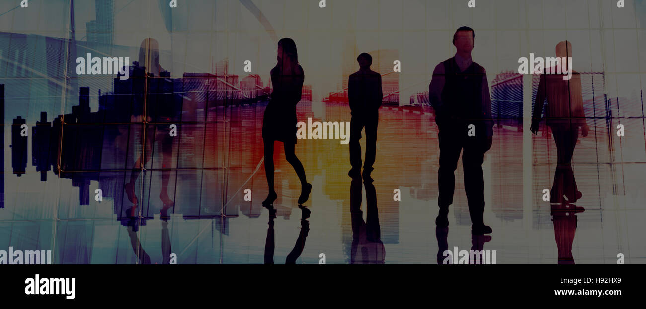 Business People Commuter Rush Hour Travel Concept Stock Photo - Alamy