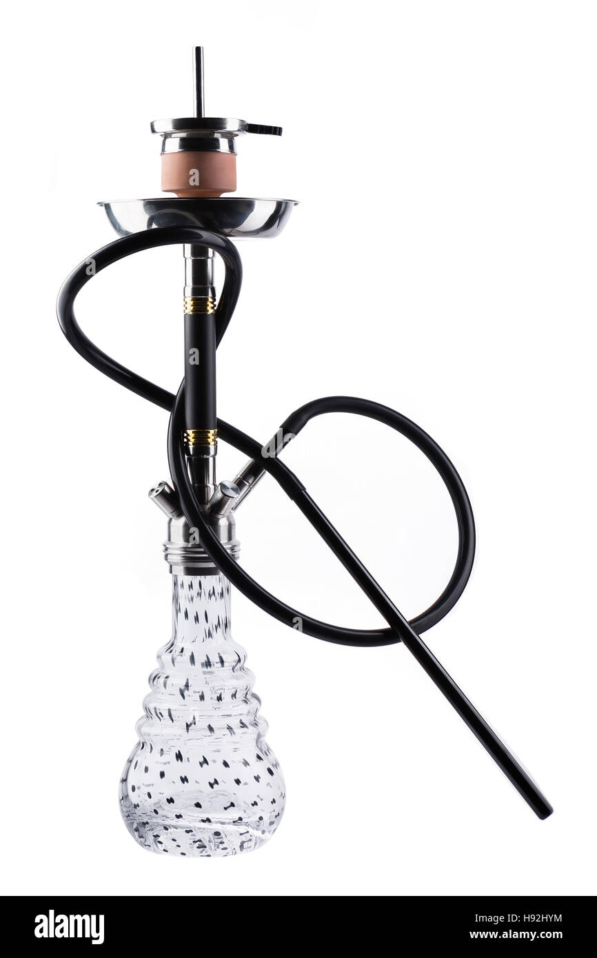 Modern hookah isolated on white background Stock Photo - Alamy