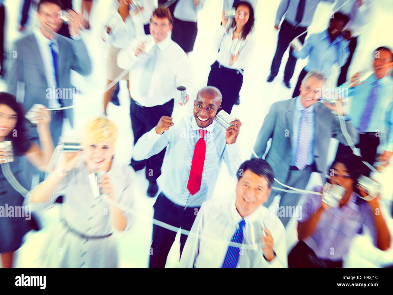 Large Group of Business People Communication Concept Stock Photo - Alamy
