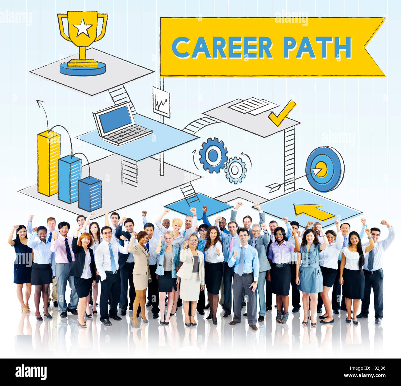 Career Path Employment Human Resources Work Concept Stock Photo - Alamy