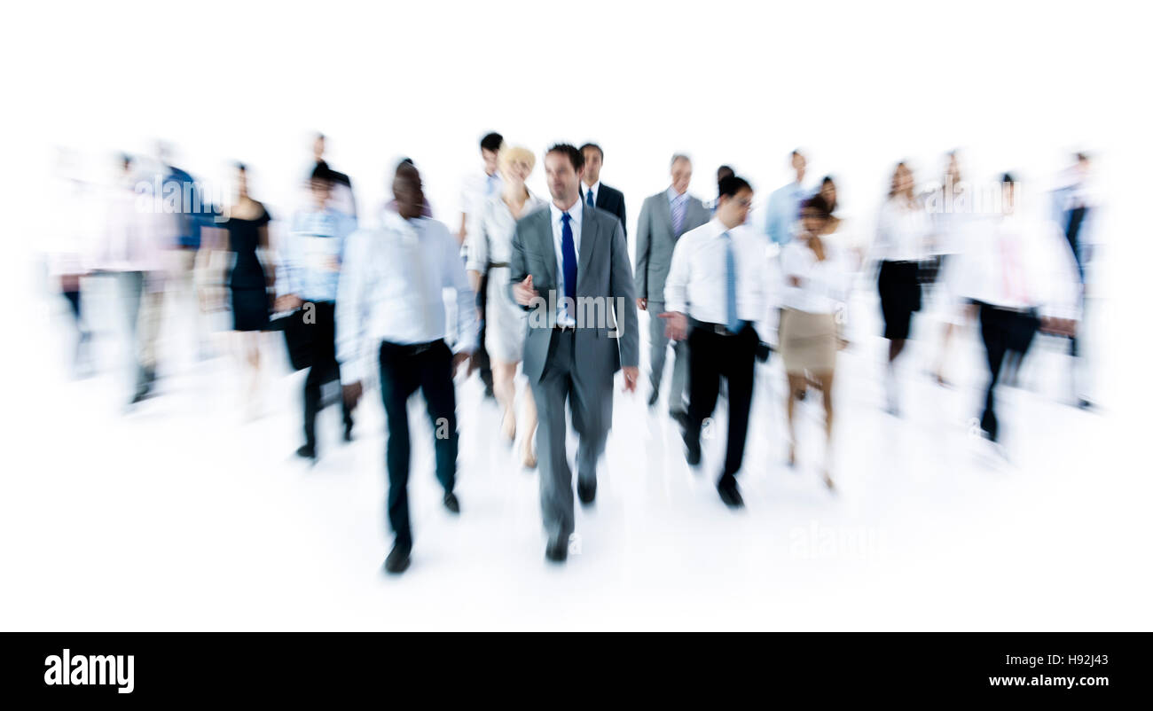 Diverse group walking Cut Out Stock Images & Pictures - Alamy