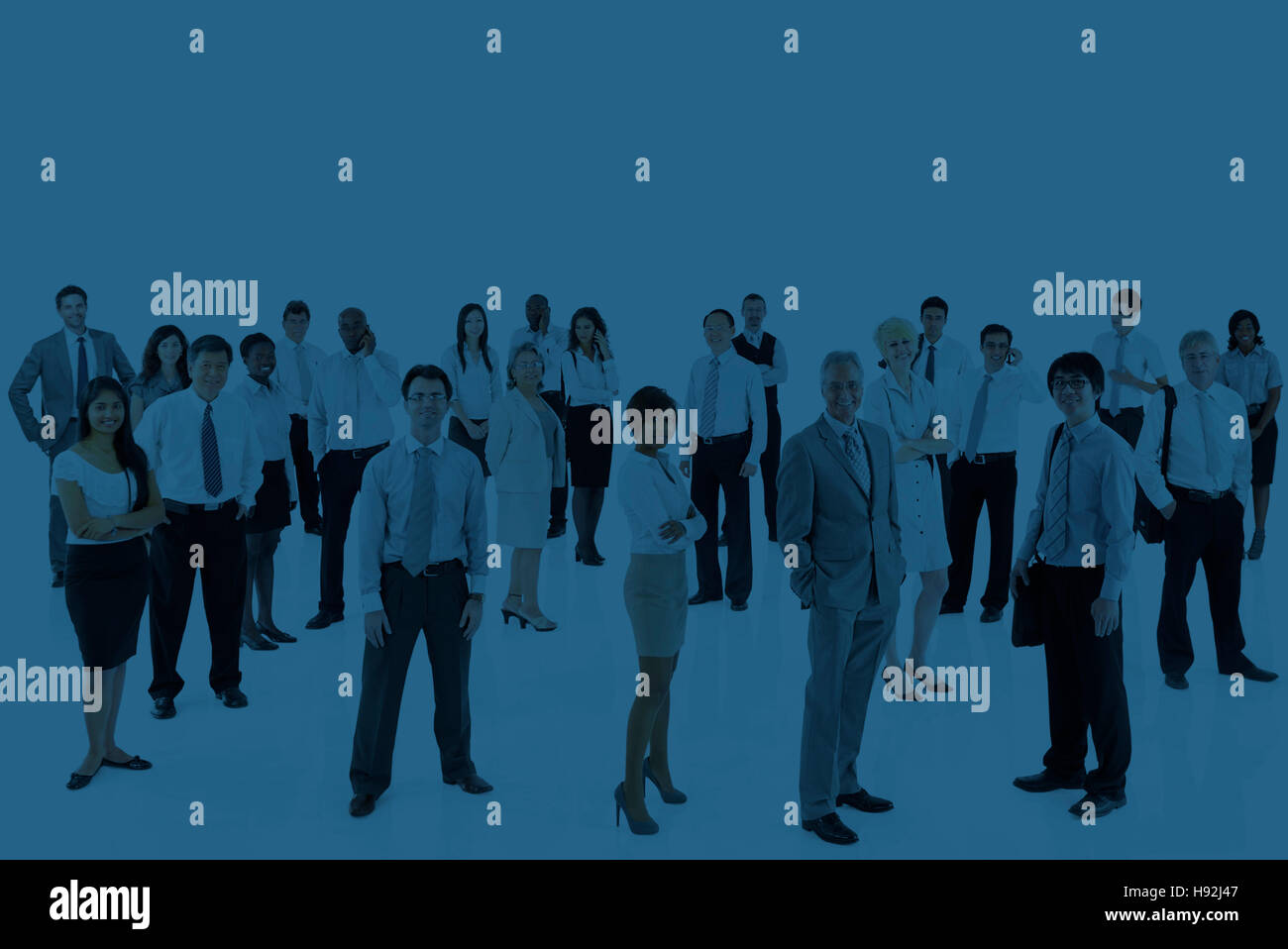 Large Group Business People Teamwork Collaboration Concept Stock Photo ...
