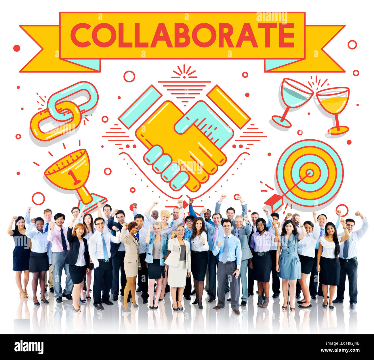 Collaboration Solution Partnership Cooperation Concept Stock Photo - Alamy