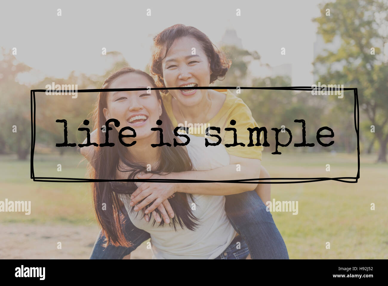 Life is Simple SImplicity Lifestyle Balance Enjoy Relax Concept Stock ...