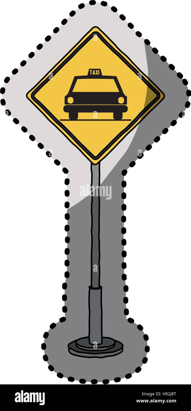 yellow road sign icon. Street information warning and guide theme ...
